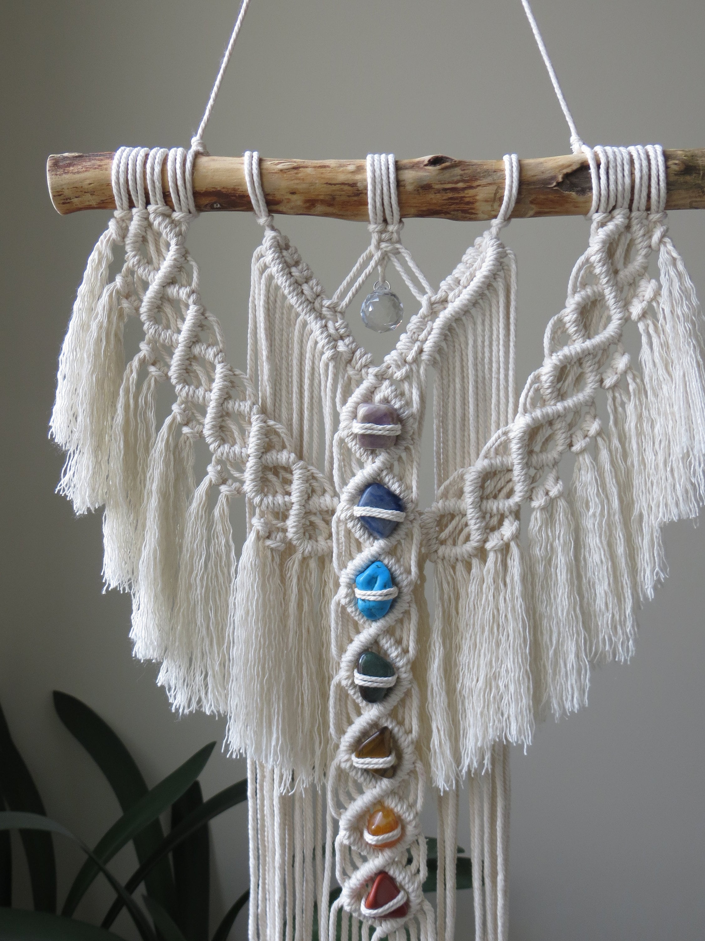 Chakra Macrame Wall Hanging / Chakra Wall Art / Wall Hanging With 7 ...