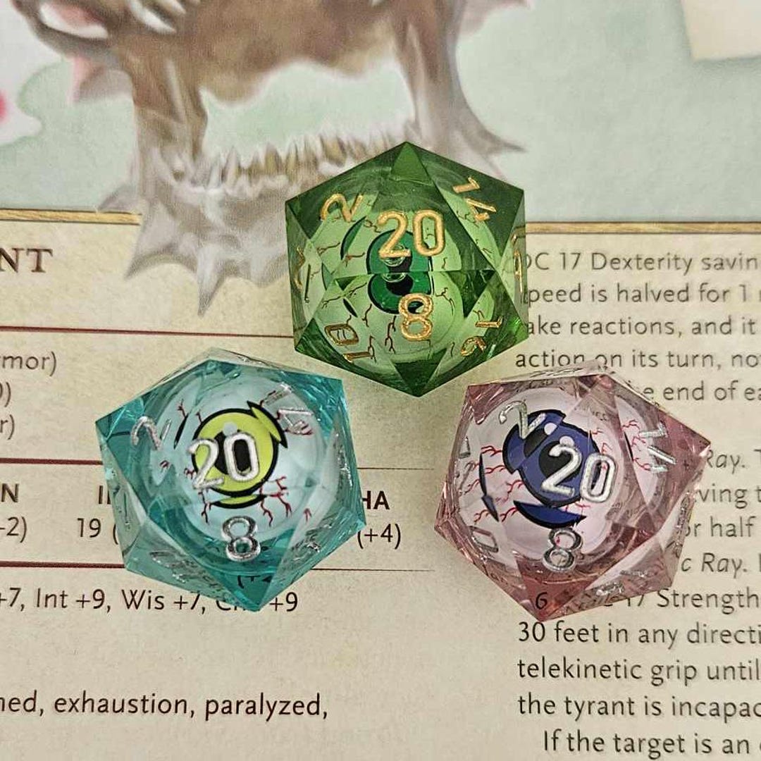 The Wandering Eye D20 Liquid Core D&D RPG Dice - Etsy