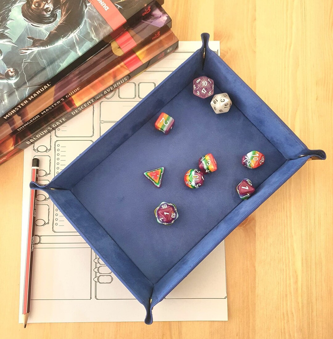 DND RPG Dice Tray Clip Buttons | Blue Red Purple - Etsy