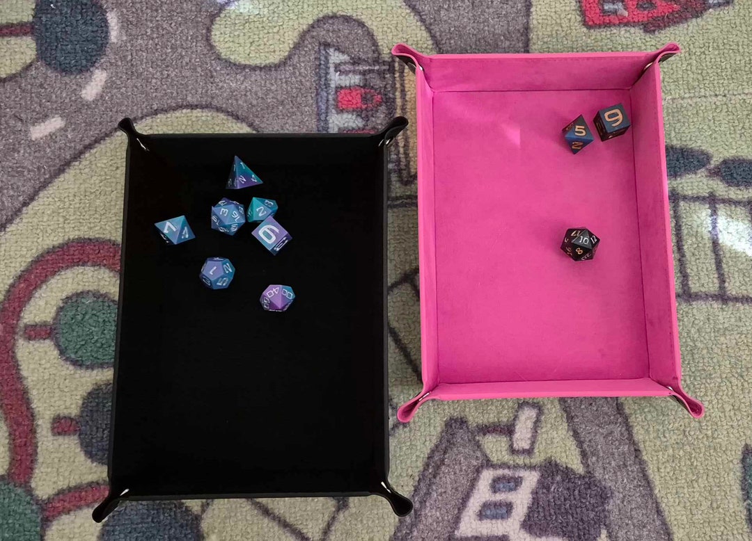 DND RPG Dice Tray Clip Buttons | Pink or Black - Etsy
