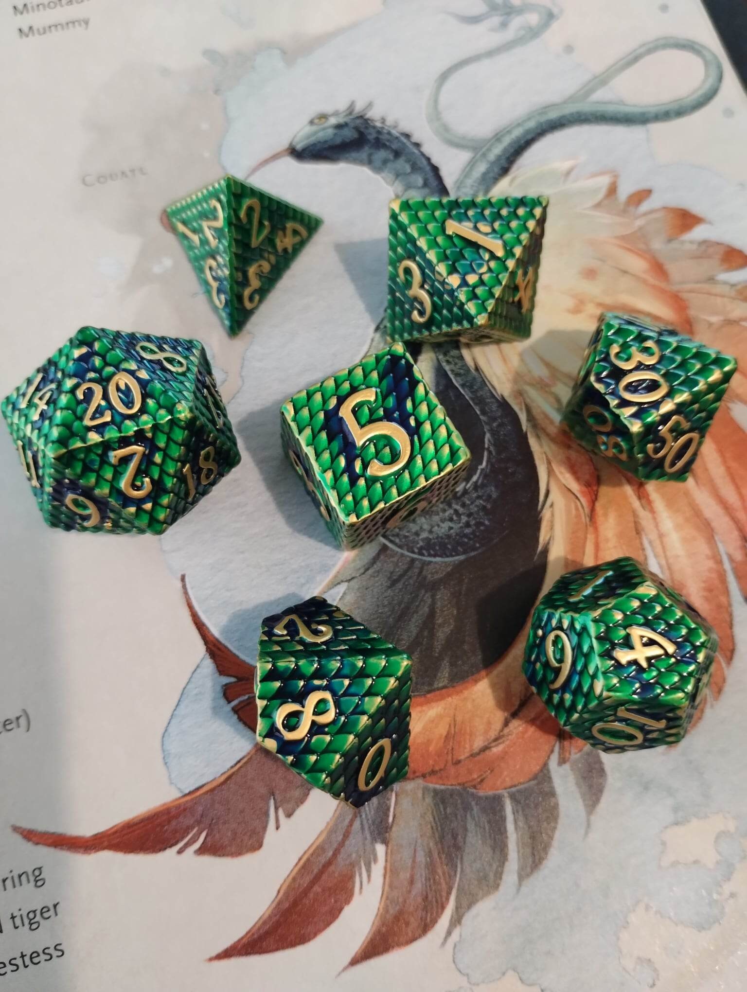 D&D Dragon Scale Dungeons and Dragons RPG Dice Set - Etsy Australia