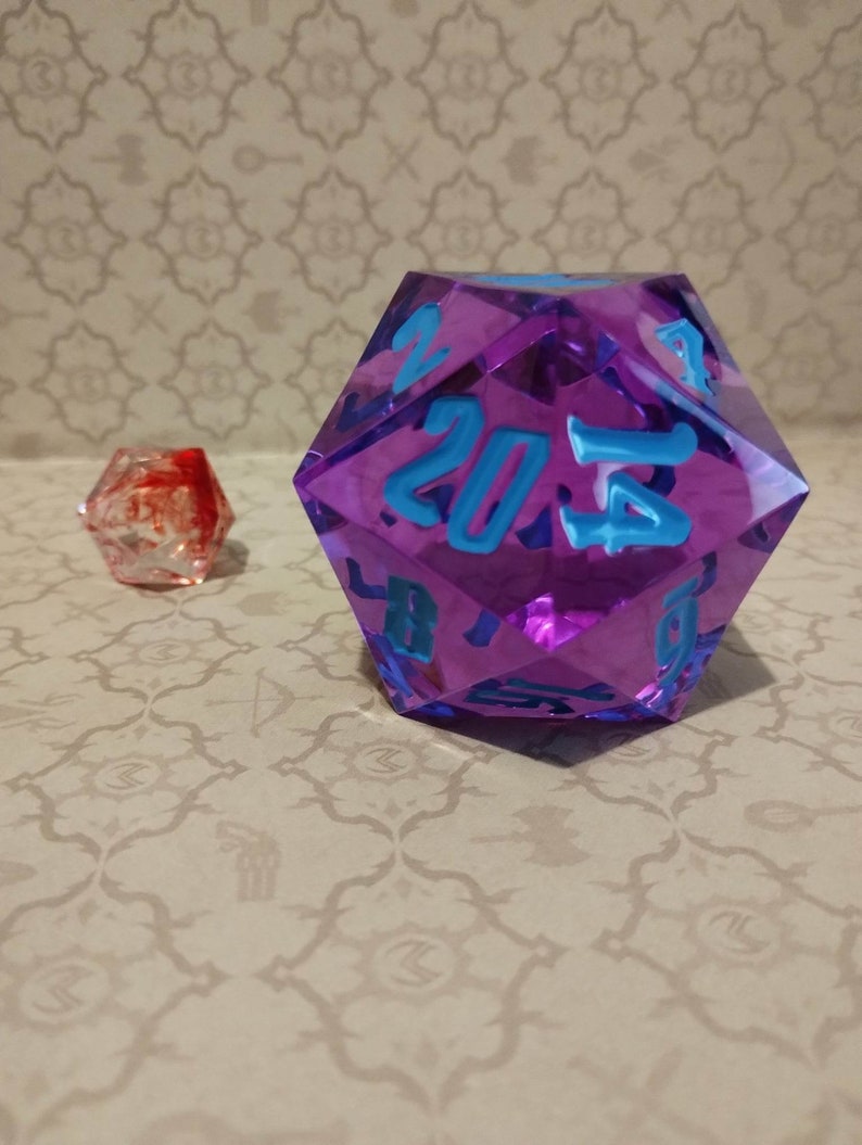 Giant 'the Biggest' D20 RPG Single Dice 55mm - Etsy