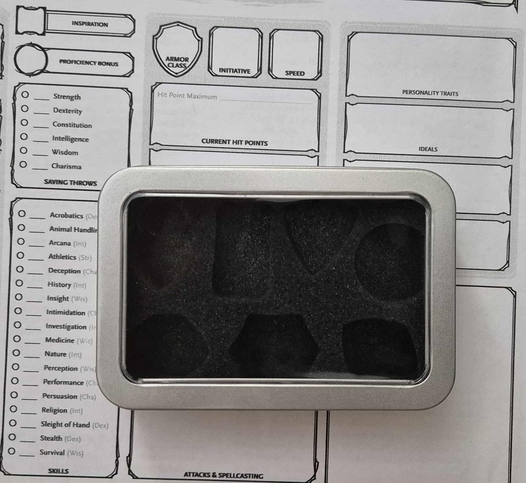 Metal Dice Tin DND RPG Storage Box - Etsy