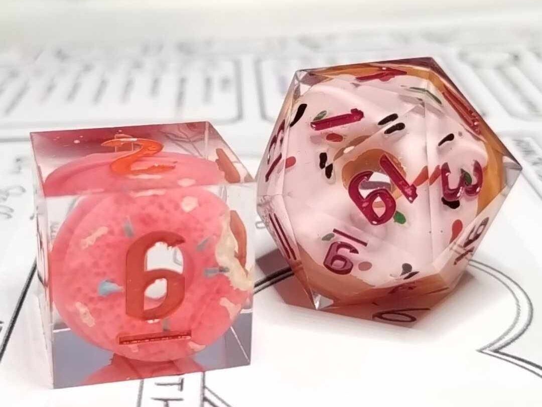 Hhmmm ... Donuts Dungeons & Donuts RPG DND Tabletop Dice Set - Etsy