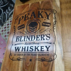 Peaky Blinders Razor Sharp Whiskey Engraved Wooden Sign - Etsy