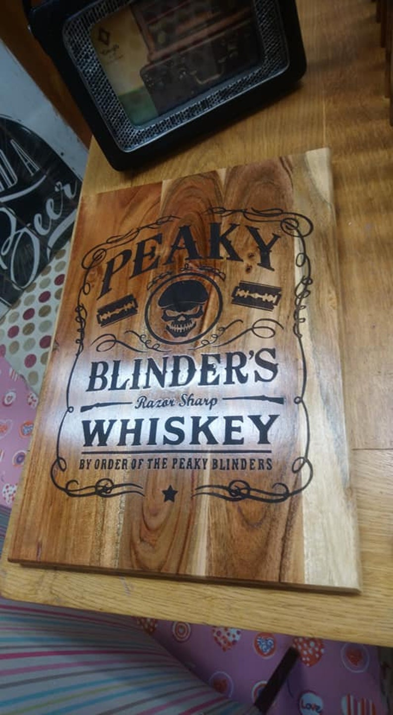 Peaky Blinders Razor Sharp Whiskey Engraved Wooden Sign - Etsy