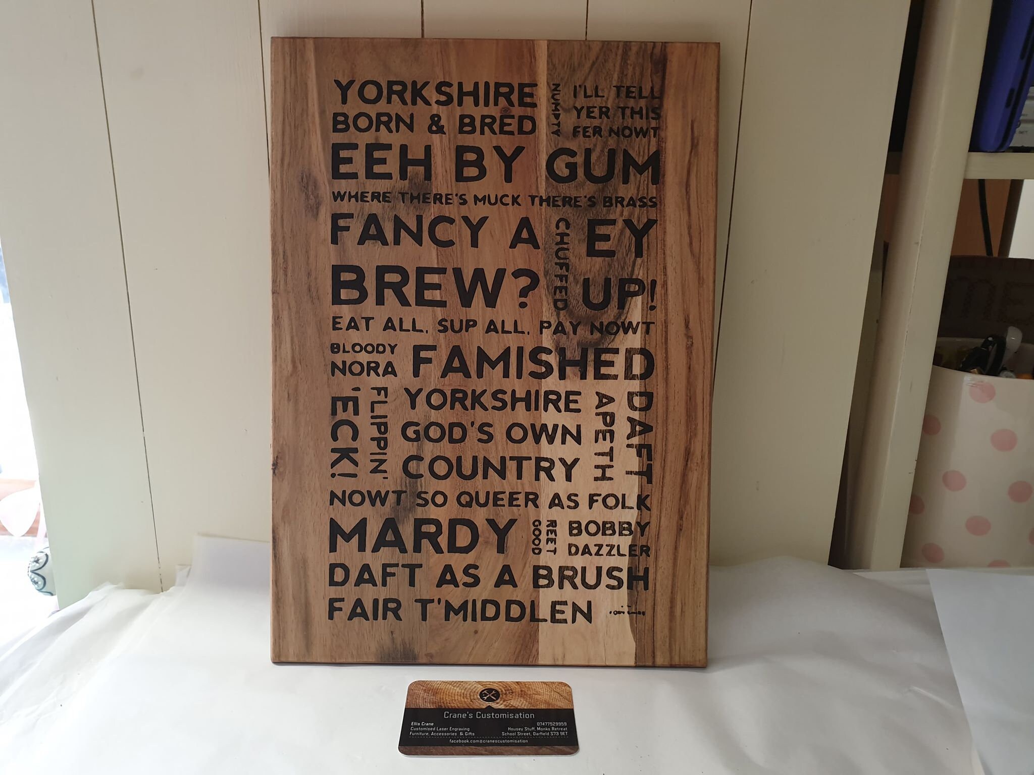 Yorkshire 'sayings' Born & Bred Engraved Wooden Sign - Etsy UK