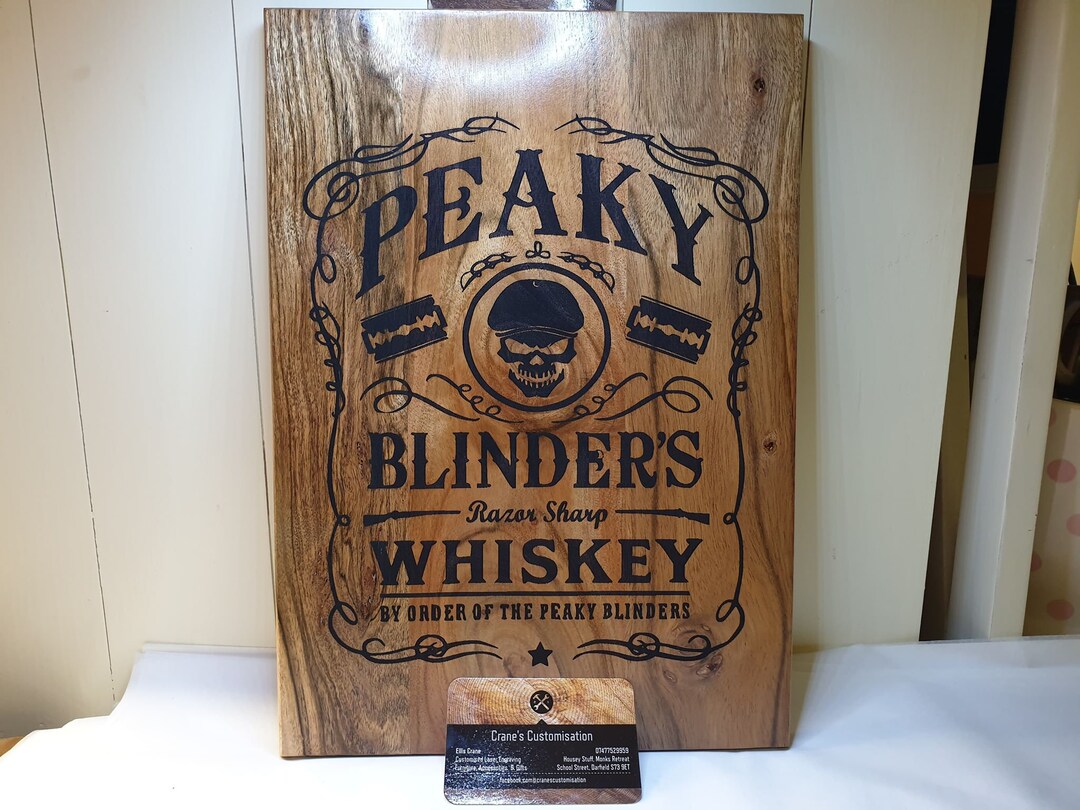 Peaky Blinders Razor Sharp Whiskey Engraved Wooden Sign - Etsy