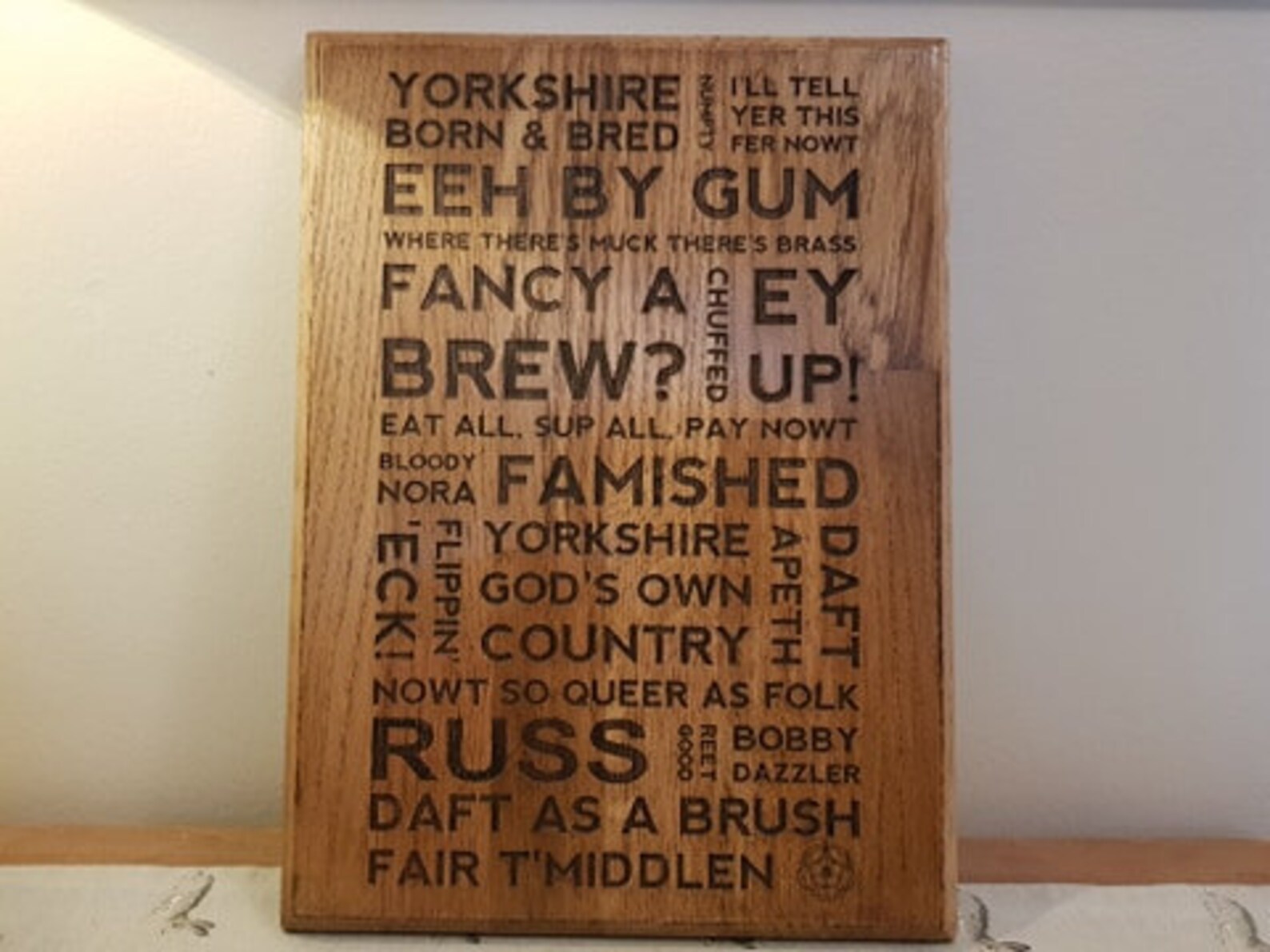 Personalised Yorkshire 'sayings' Born & Bred - Etsy UK