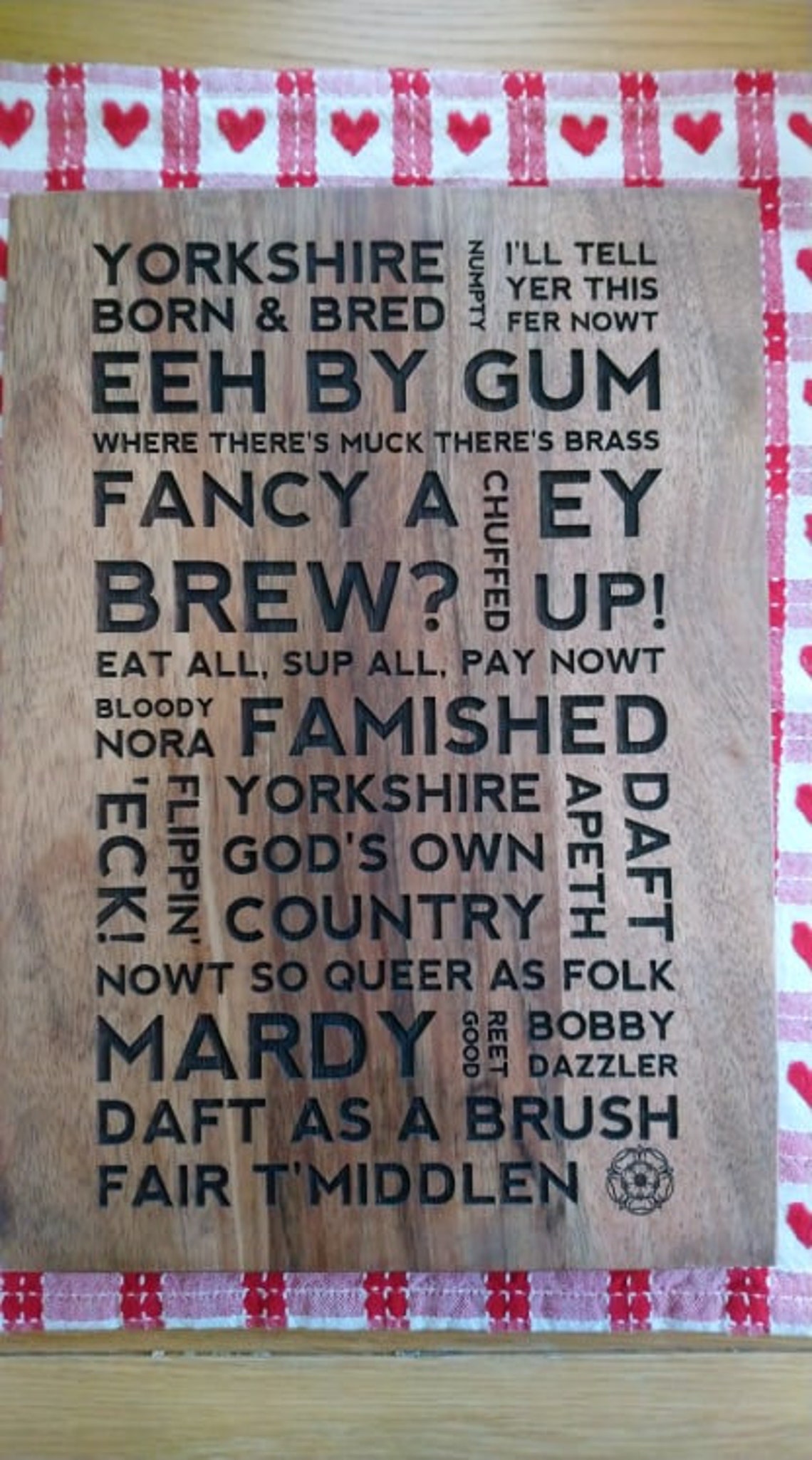 Yorkshire 'sayings' Born & Bred Engraved Wooden Sign - Etsy UK