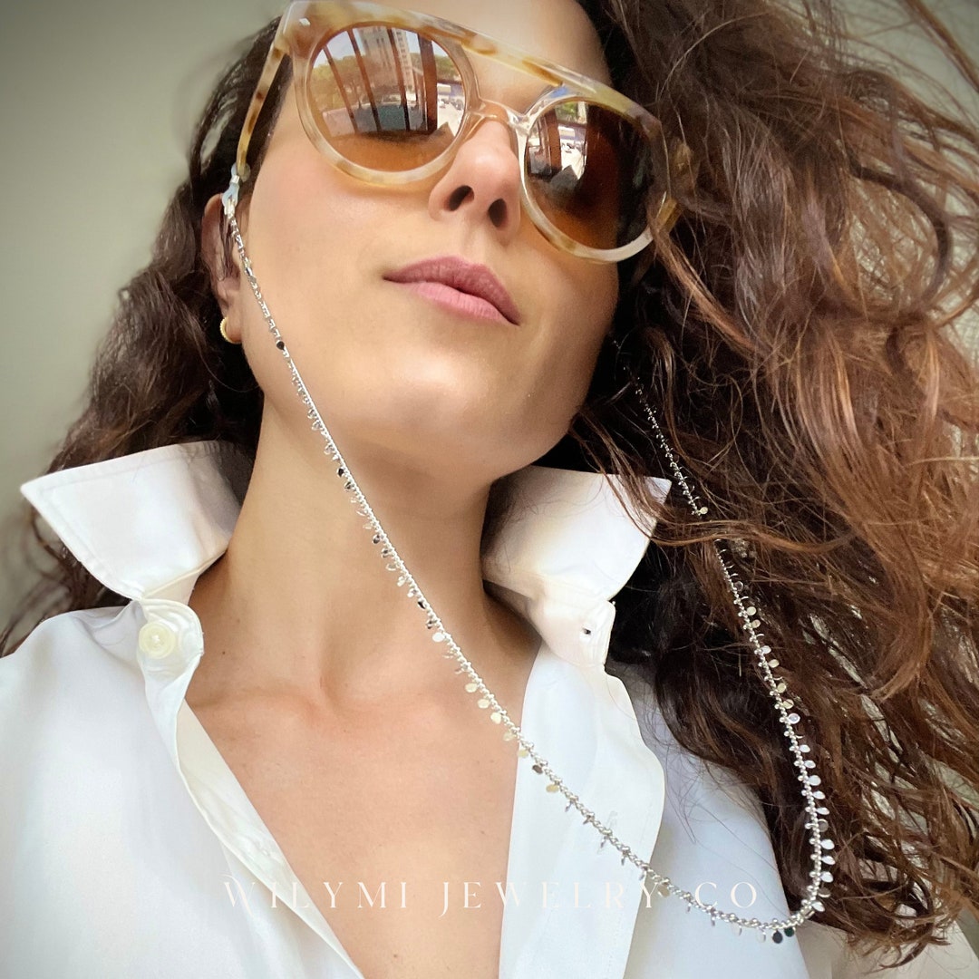 WORTH IT Silver Droplet Multi-use Chain | Sunglasses | Reading Glasses ...
