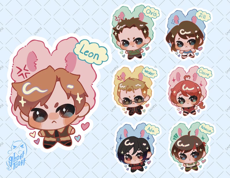 Resident Evil 2.5" Cute Bunny INDIVISUAL Stickers - Etsy