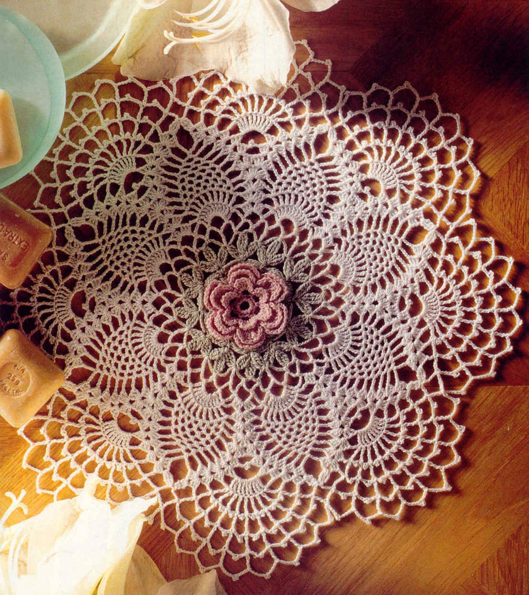 Crochet Doily Pattern, Leaves Design (instant PDF) - Etsy