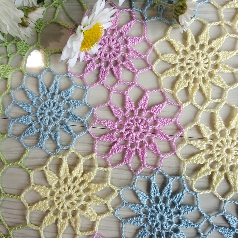 Crochet Doily PATTERN, Instant PDF Doily, Crochet Daisy PATTERN ...