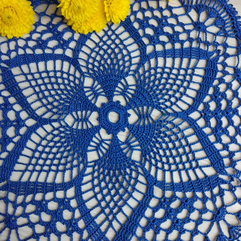 Crochet Flower Doily Pattern, Instant PDF Diagram - Etsy