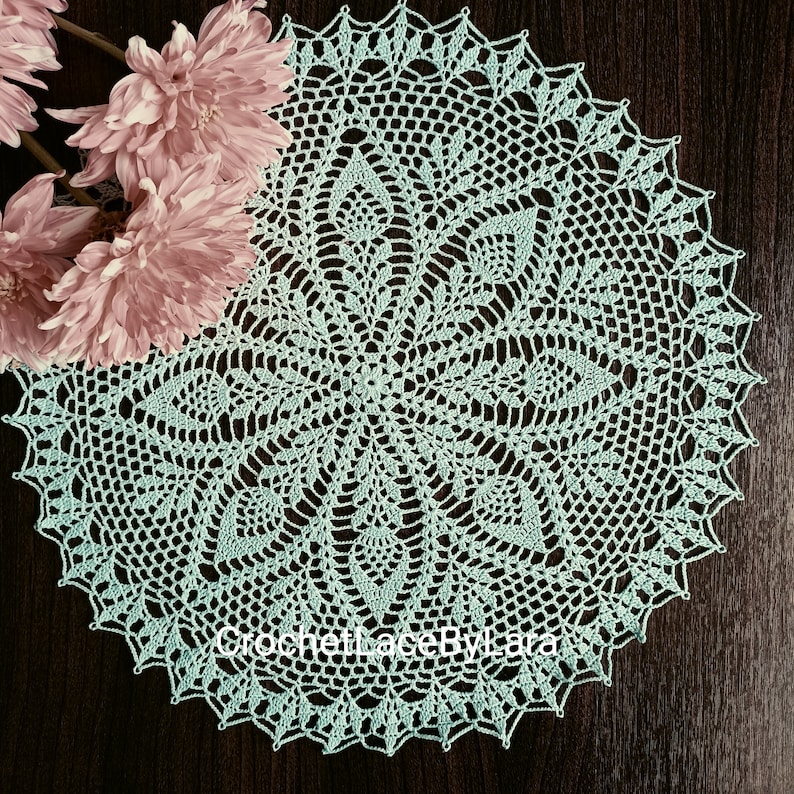Crochet Leaves Doily Pattern, Instant PDF Download - Etsy