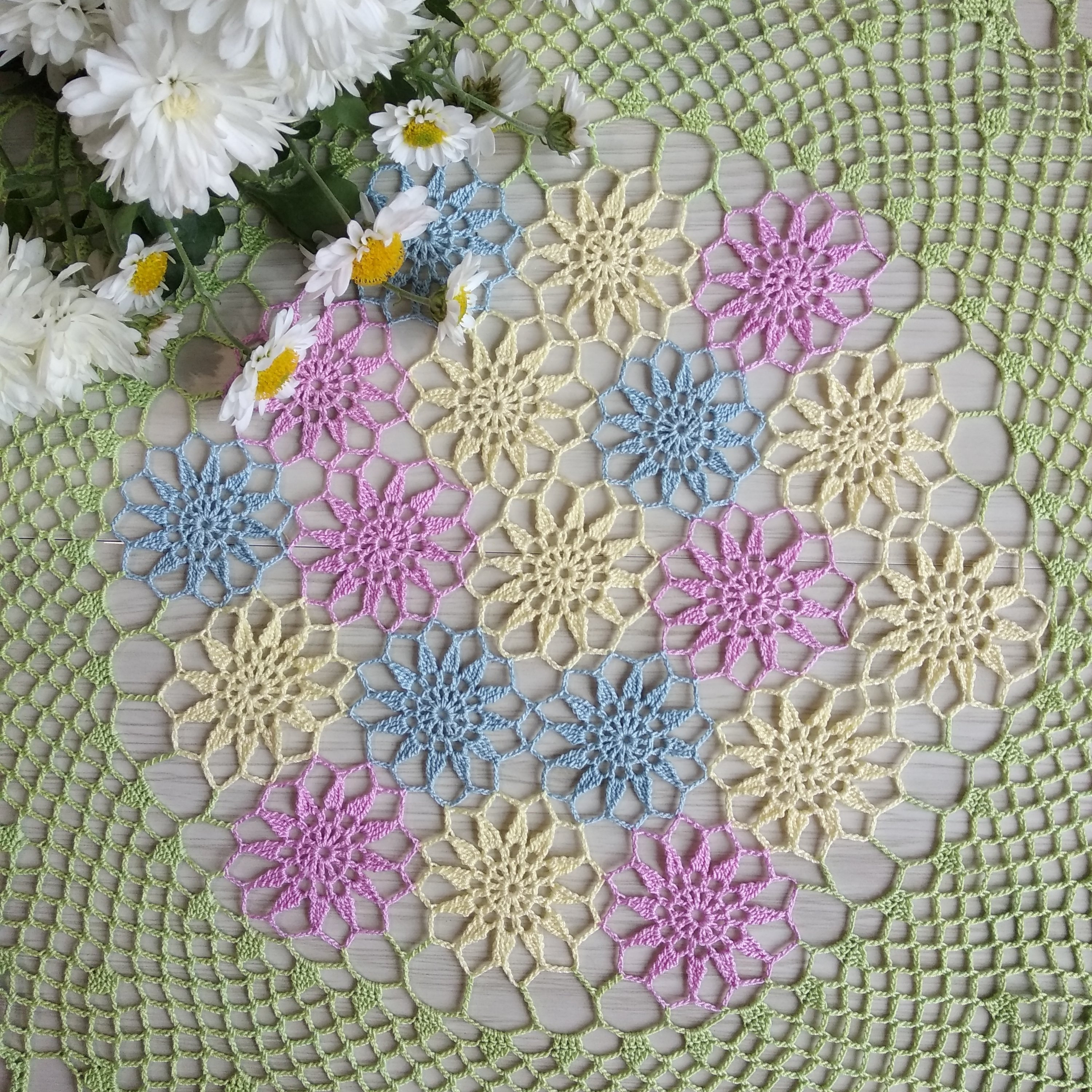Crochet Doily PATTERN, Instant PDF Doily, Crochet Daisy PATTERN ...