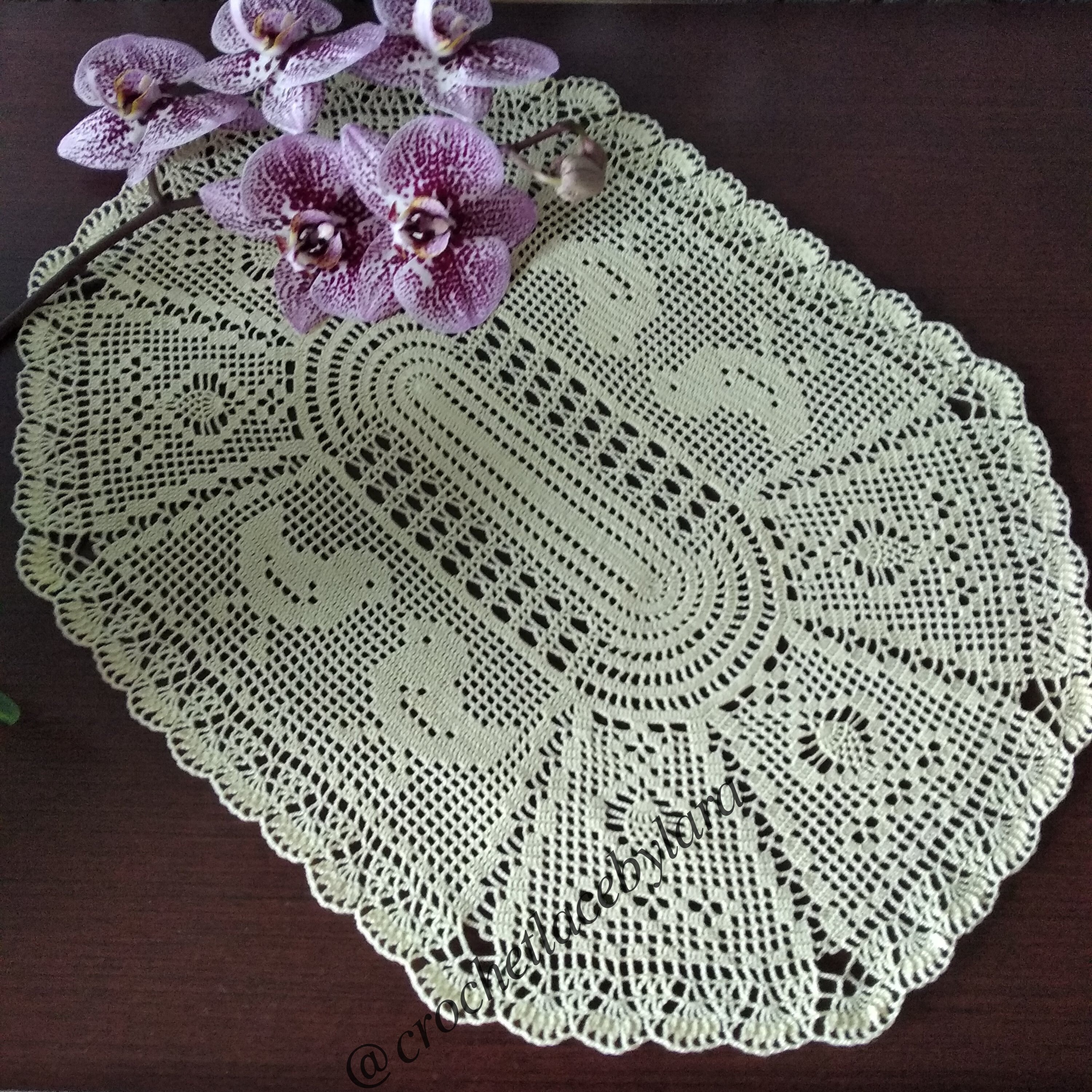 Easter Chicken Crochet Doily, Yellow Cotton Oval Lace - Etsy