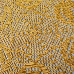 Easter Crochet Doily, Chicken Doily, Easter Decor, Yellow Crochet Doily ...