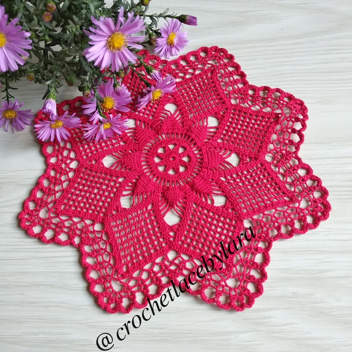 Set of 3 Christmas Doilies Three Christmas Coasters - Etsy