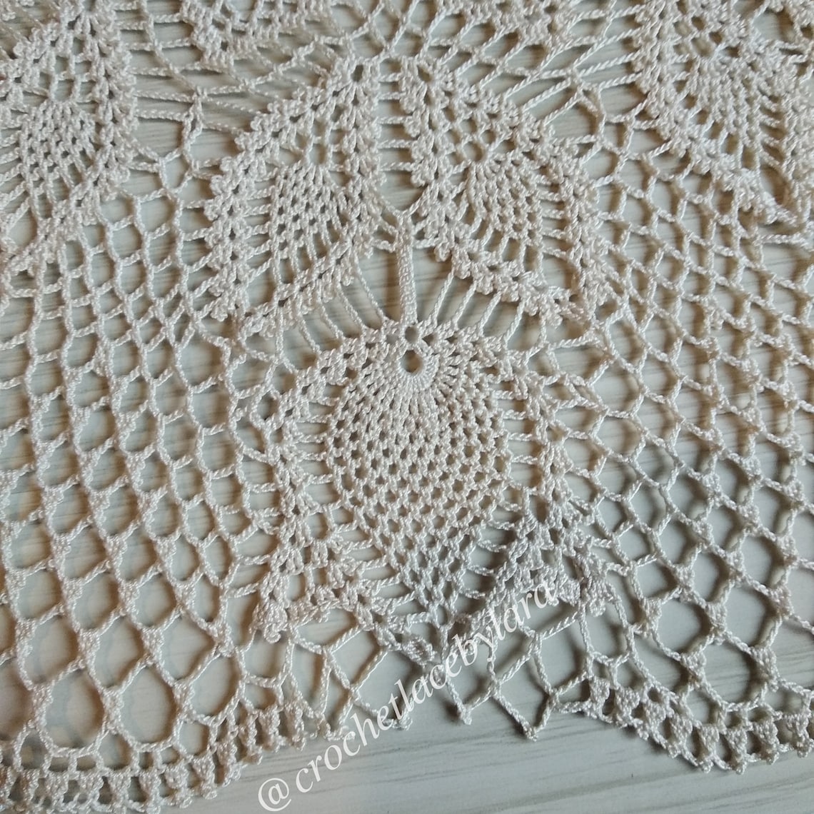 Tulips Crochet Doily Ecru Lace Doily Tablecloth With Tulips - Etsy