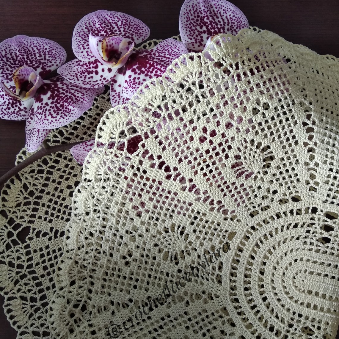 Easter Chicken Crochet Doily, Yellow Cotton Oval Lace - Etsy