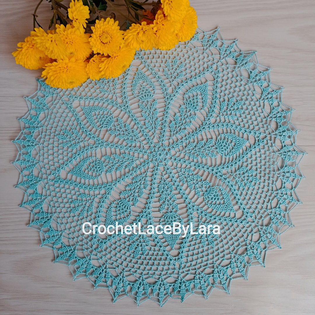 Crochet Doily PATTERN Instant PDF Doily Crochet Leaves - Etsy