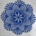 Dark Blue Crochet Doily, Floral Round Doily, Crochet Lace Doily, Blue ...