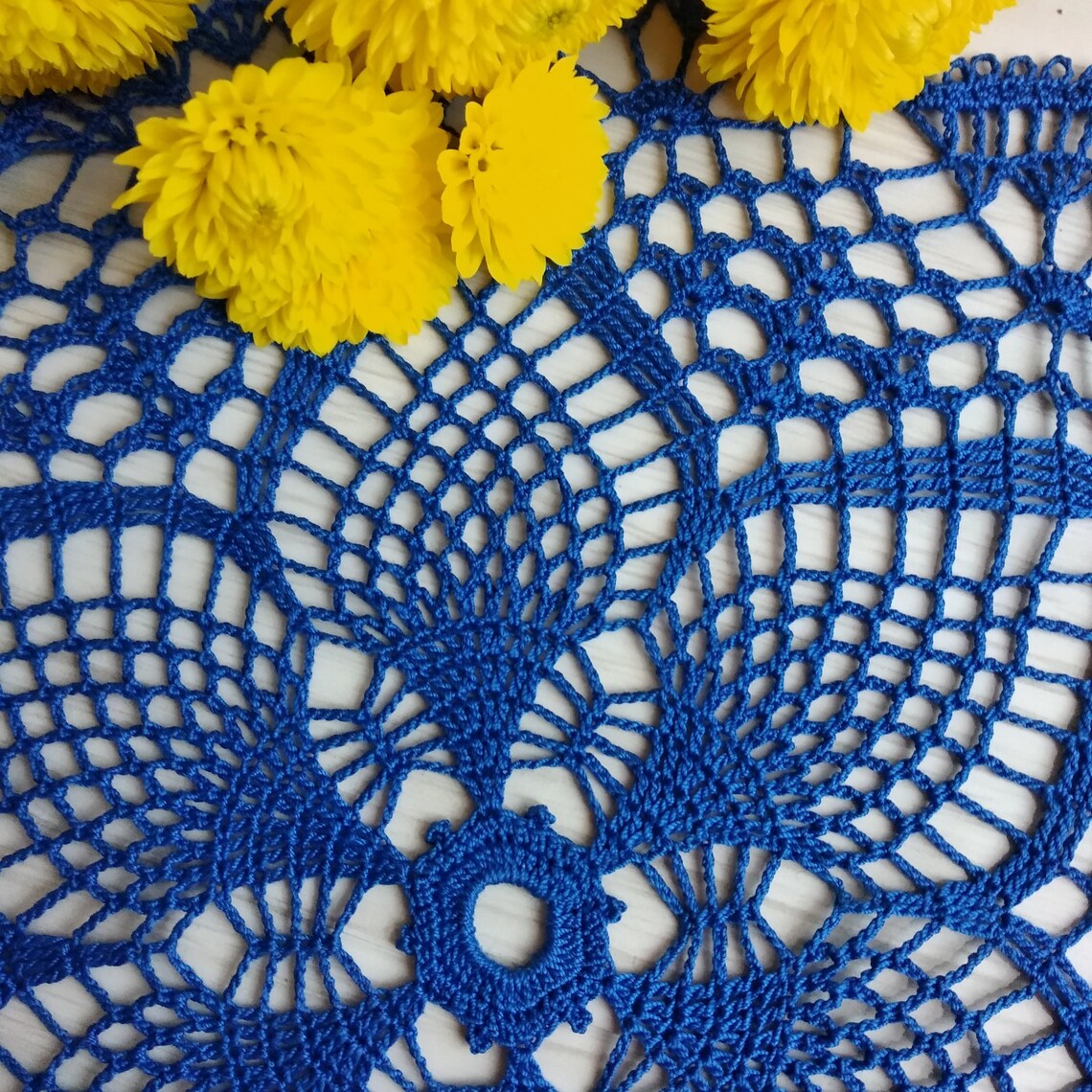 Crochet Flower Doily Pattern, Instant PDF Diagram - Etsy
