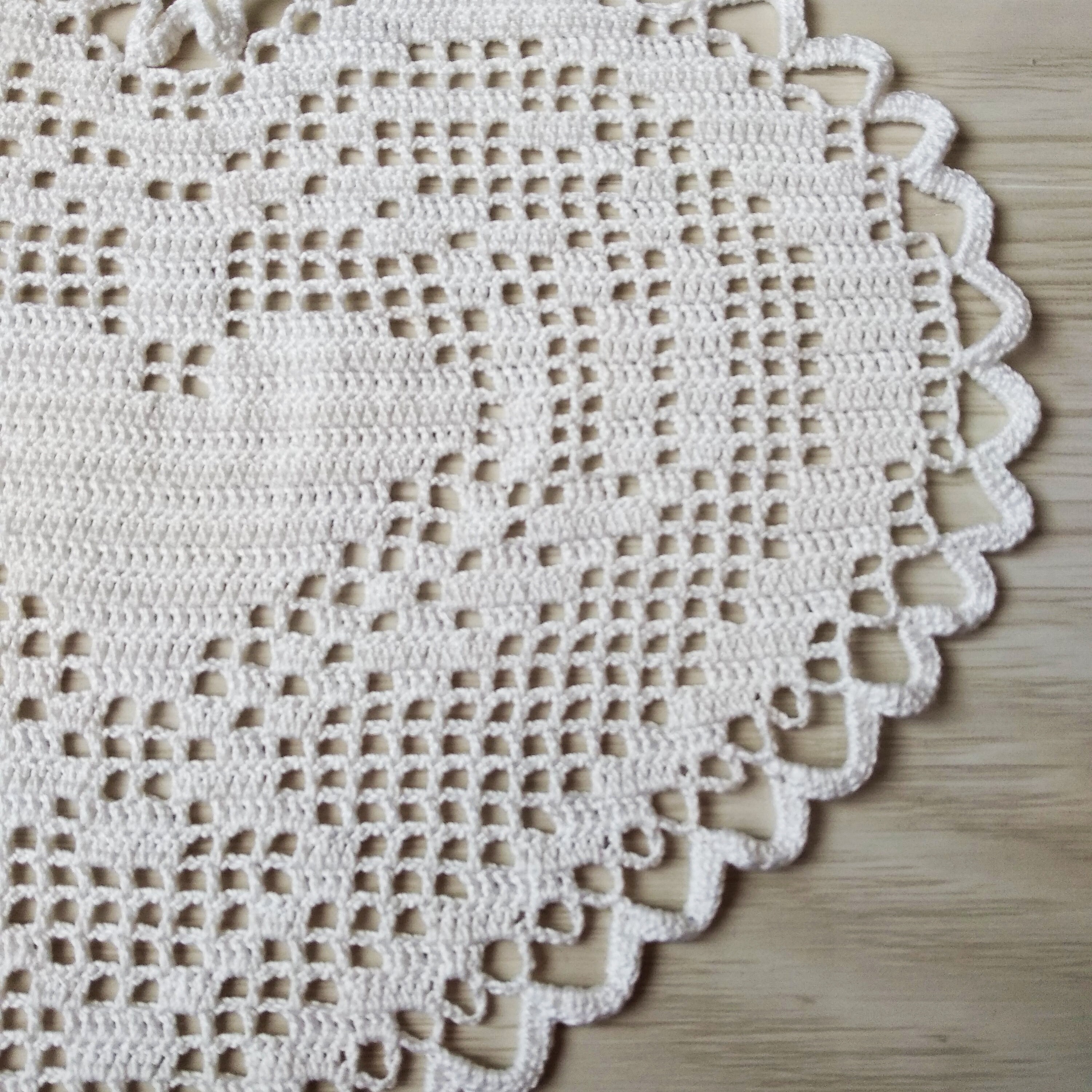 Heart Crochet Doily, Valentine's Day Heart Doily, Valentine's Day Heart ...