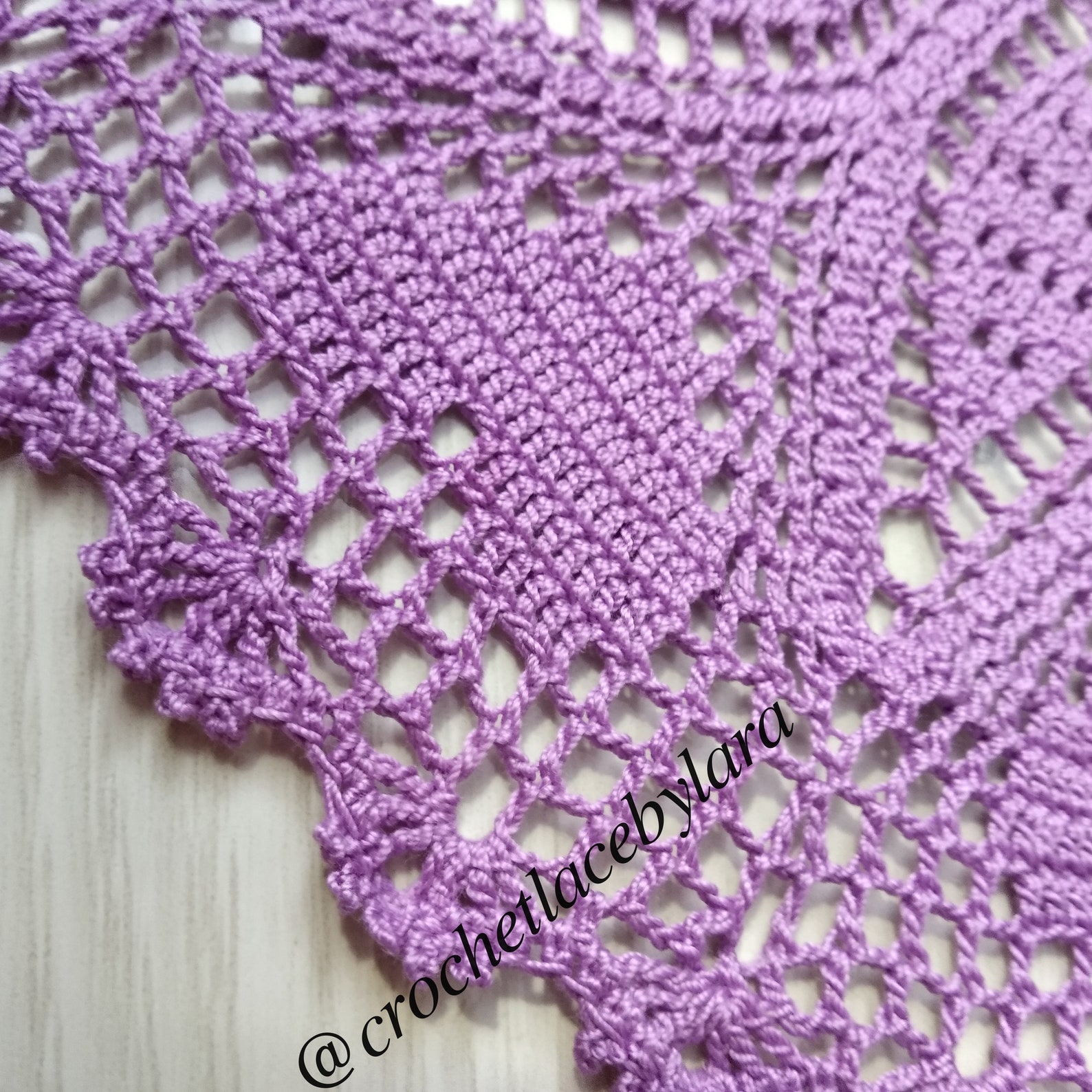 Violet Crochet Doily Crochet Hearts Valentine's Day - Etsy