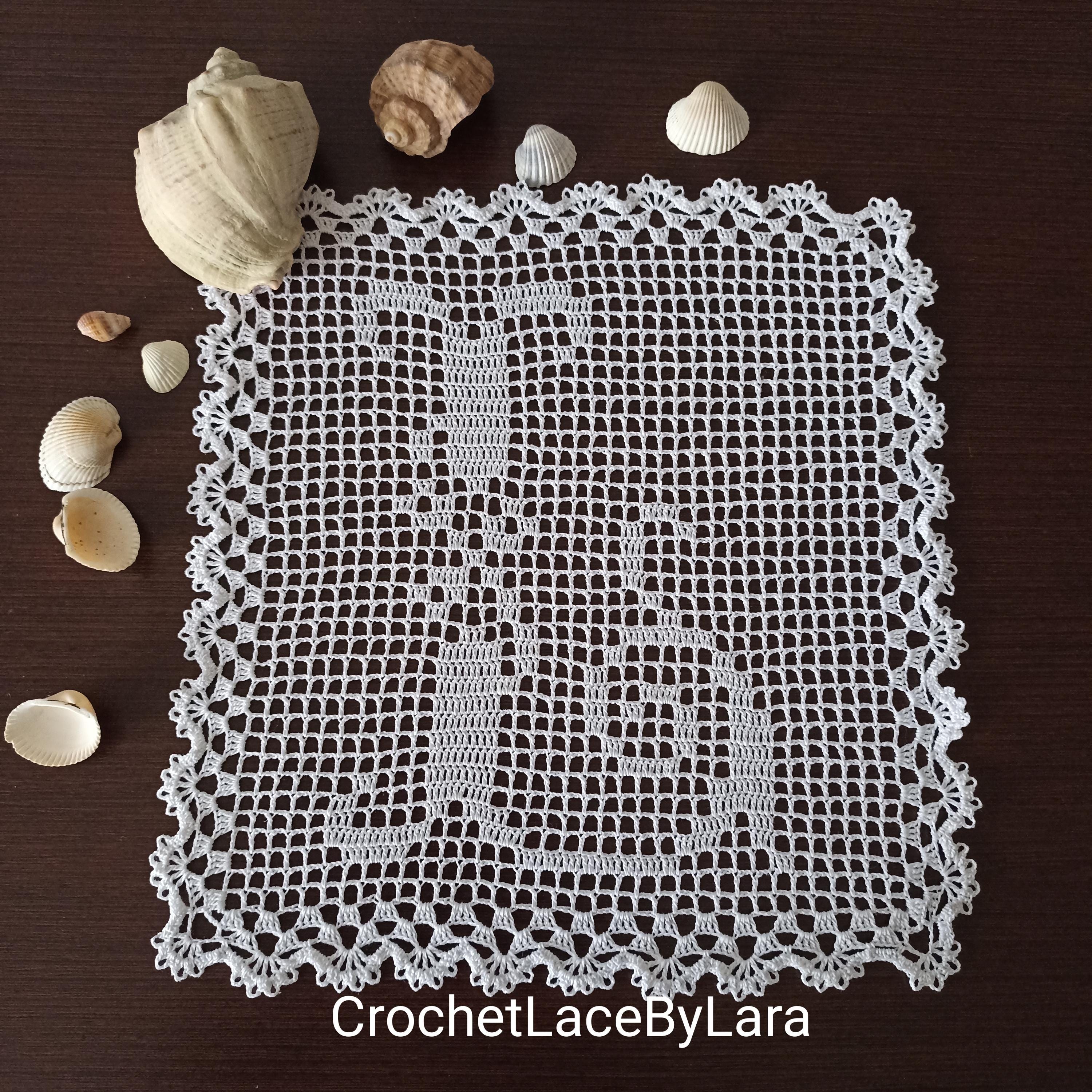 Crochet Letter Coaster, Personalized Cotton Name Doily - Etsy
