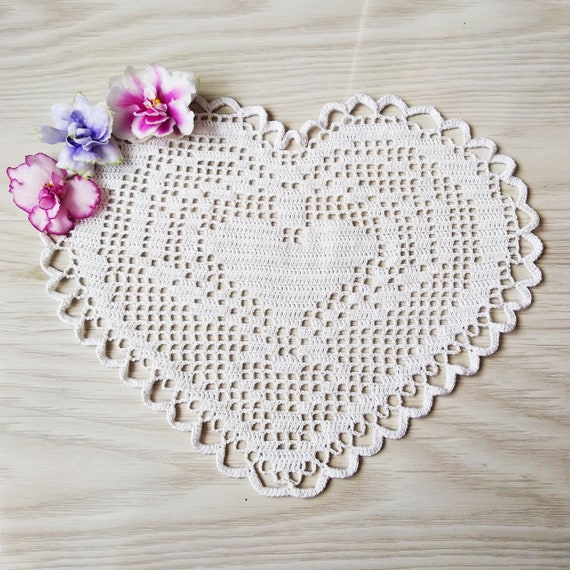 Hearts Doily Crochet Pattern
