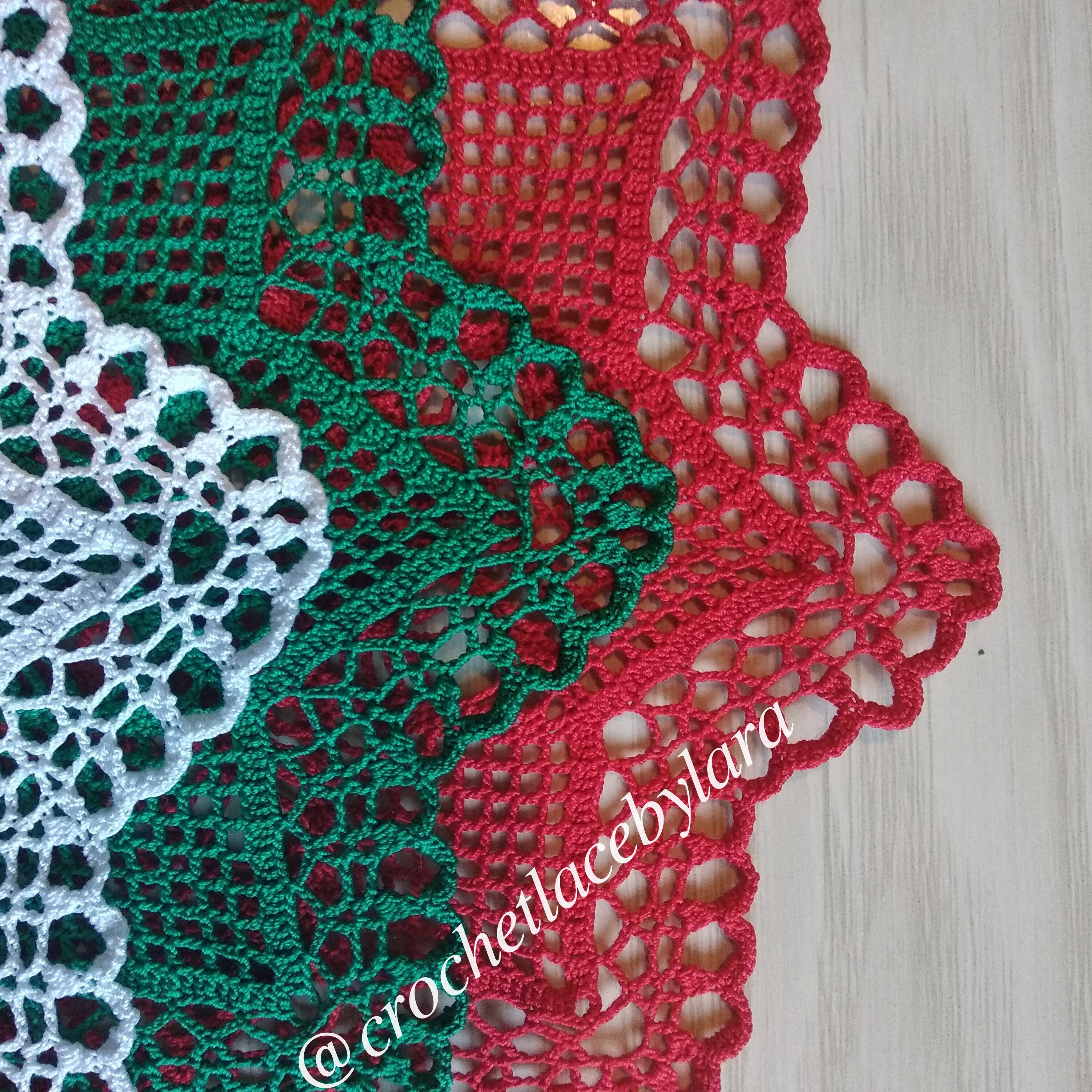Set of 3 Crochet Christmas Doilies, Holiday Cotton Coasters - Etsy