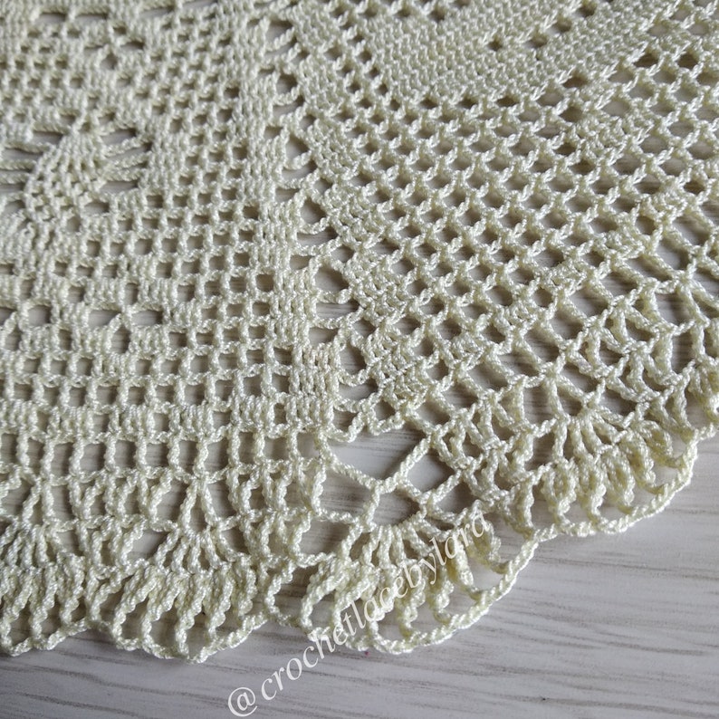 Easter Chicken Crochet Doily, Yellow Cotton Oval Lace - Etsy