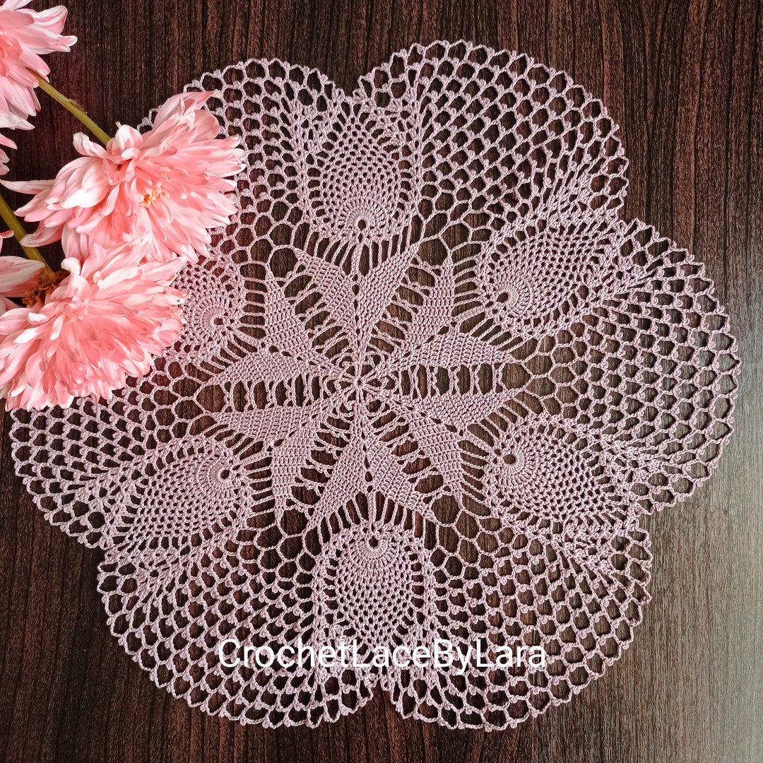Crochet Tulips Doily Pattern, Instant PDF Diagram (12 Inch) - Etsy