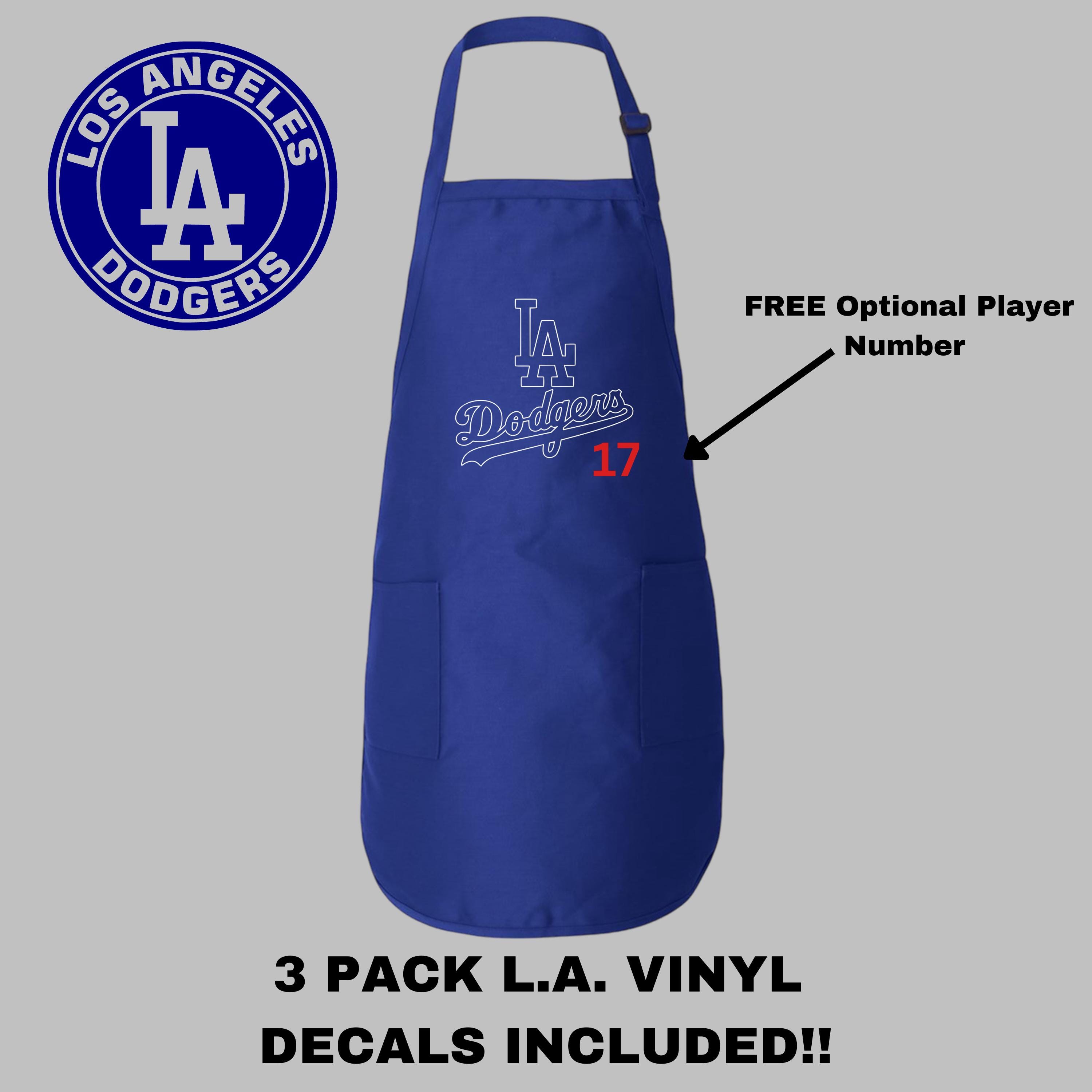 LA Dodgers Baseball MLB BBQ Apron-decals Included-add Optional Player ...