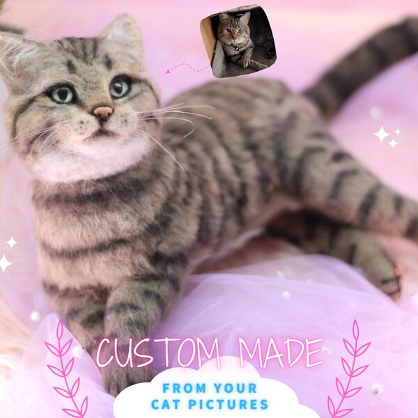 Realistic Stuffed Cat - Etsy