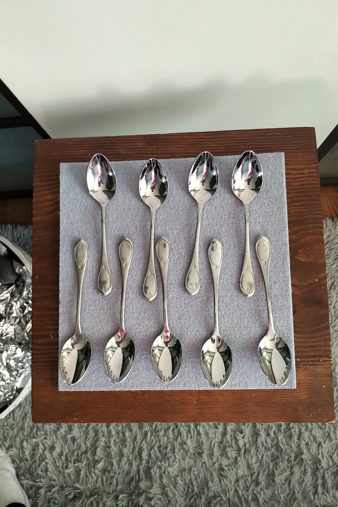 Tischfein WMF 9 Stainless Steel Teaspoons - Rare Design - Etsy