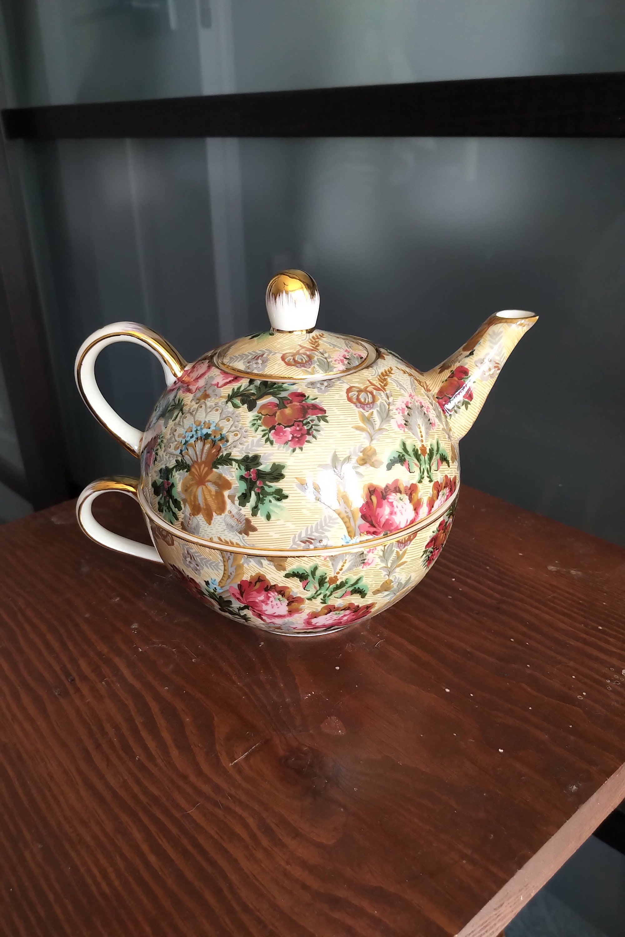 Rare Skye Mcghie wild Rose Teapot/cup Combo - Etsy