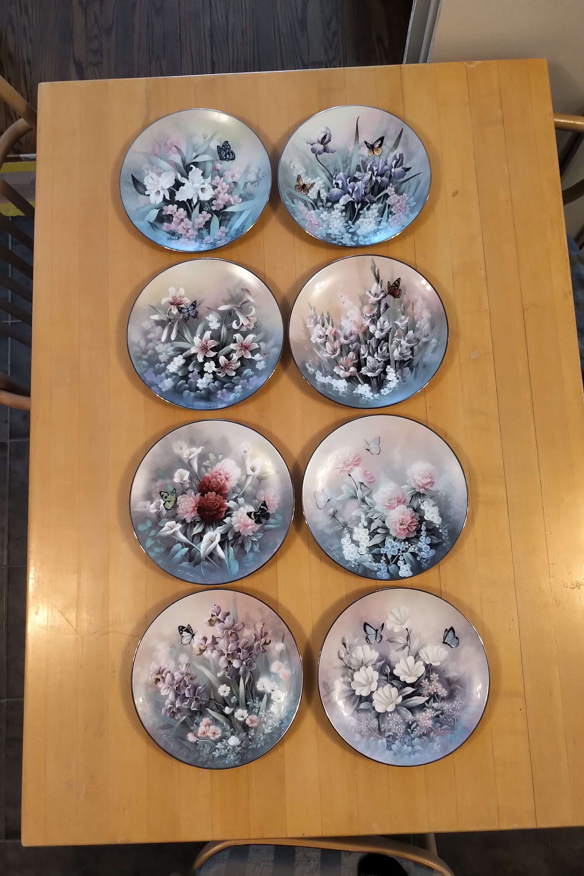 8 Edward Knowles jewels of the Flowers Plate Collection - Etsy