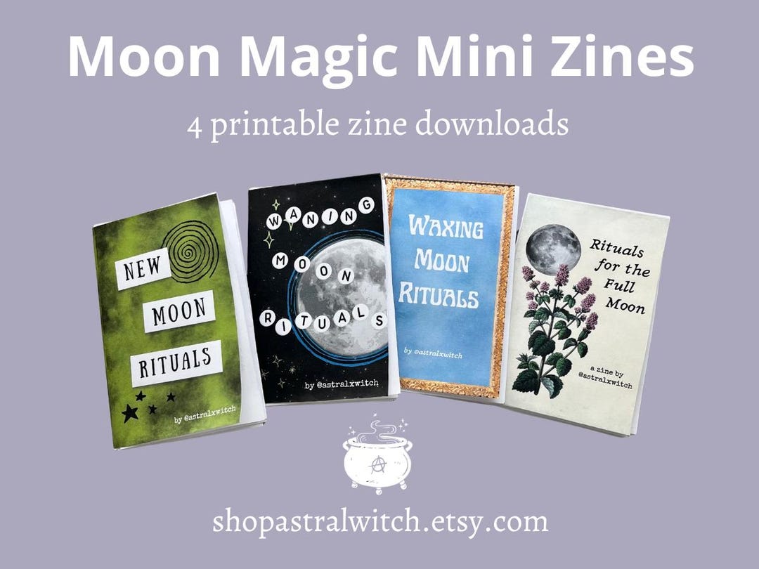 Moon Magic Mini Zines | 4 Printable Zine Downloads - Etsy