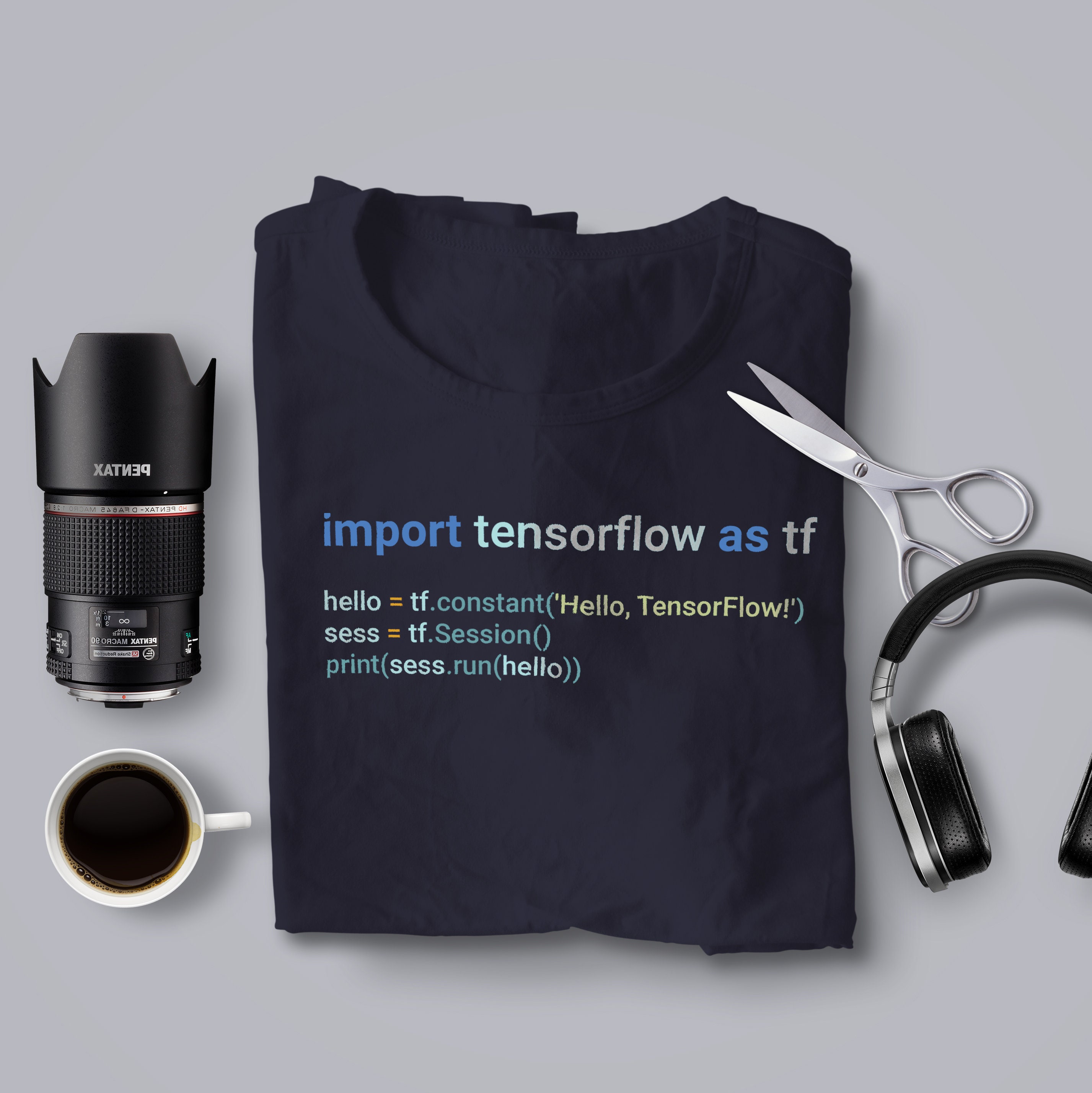 Tensorflow T-shirt, AI, Geek, Nerd, Coder, Programmer, Computer Vision ...