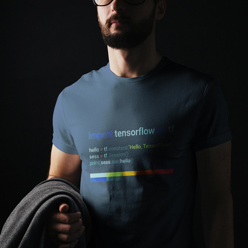 Tensorflow T-shirt, AI, Geek, Nerd, Coder, Programmer, Computer Vision ...