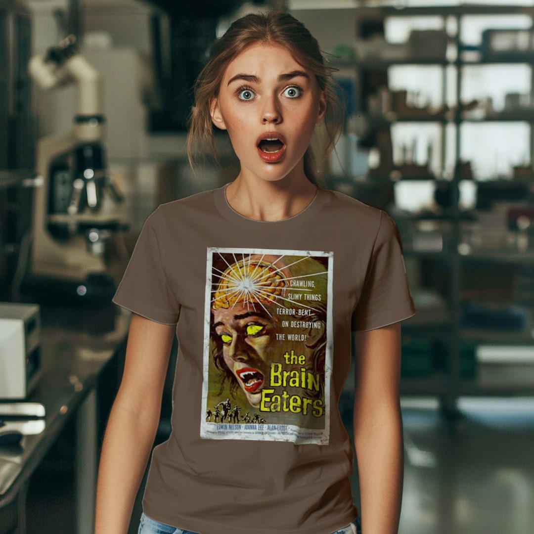 Vintage B-movie T-shirt - "the Brain Eaters" Poster Design - Multiple ...