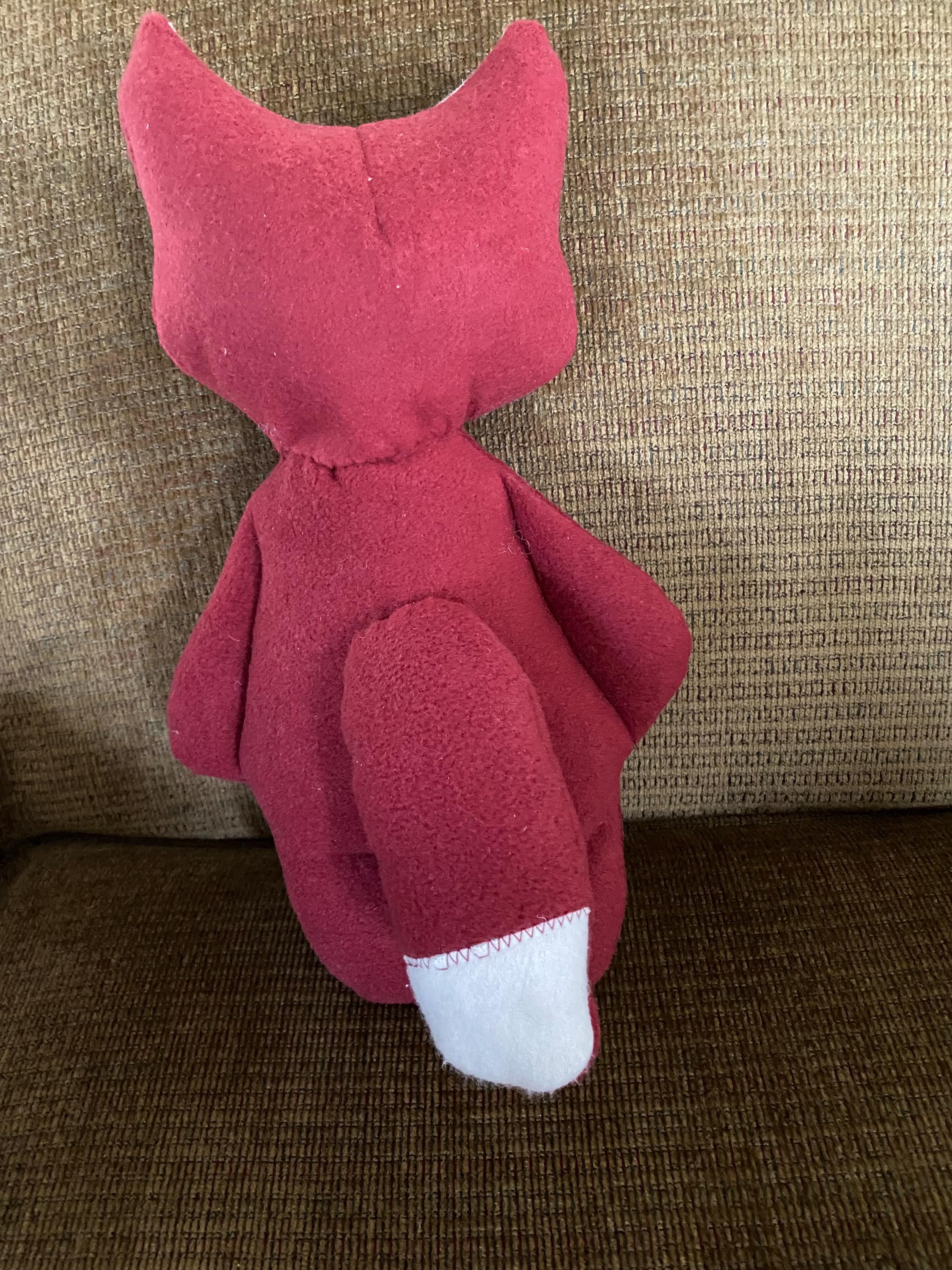 Fox Fleece Stuffed Animal Toy Child Toddler Burgundy - Etsy