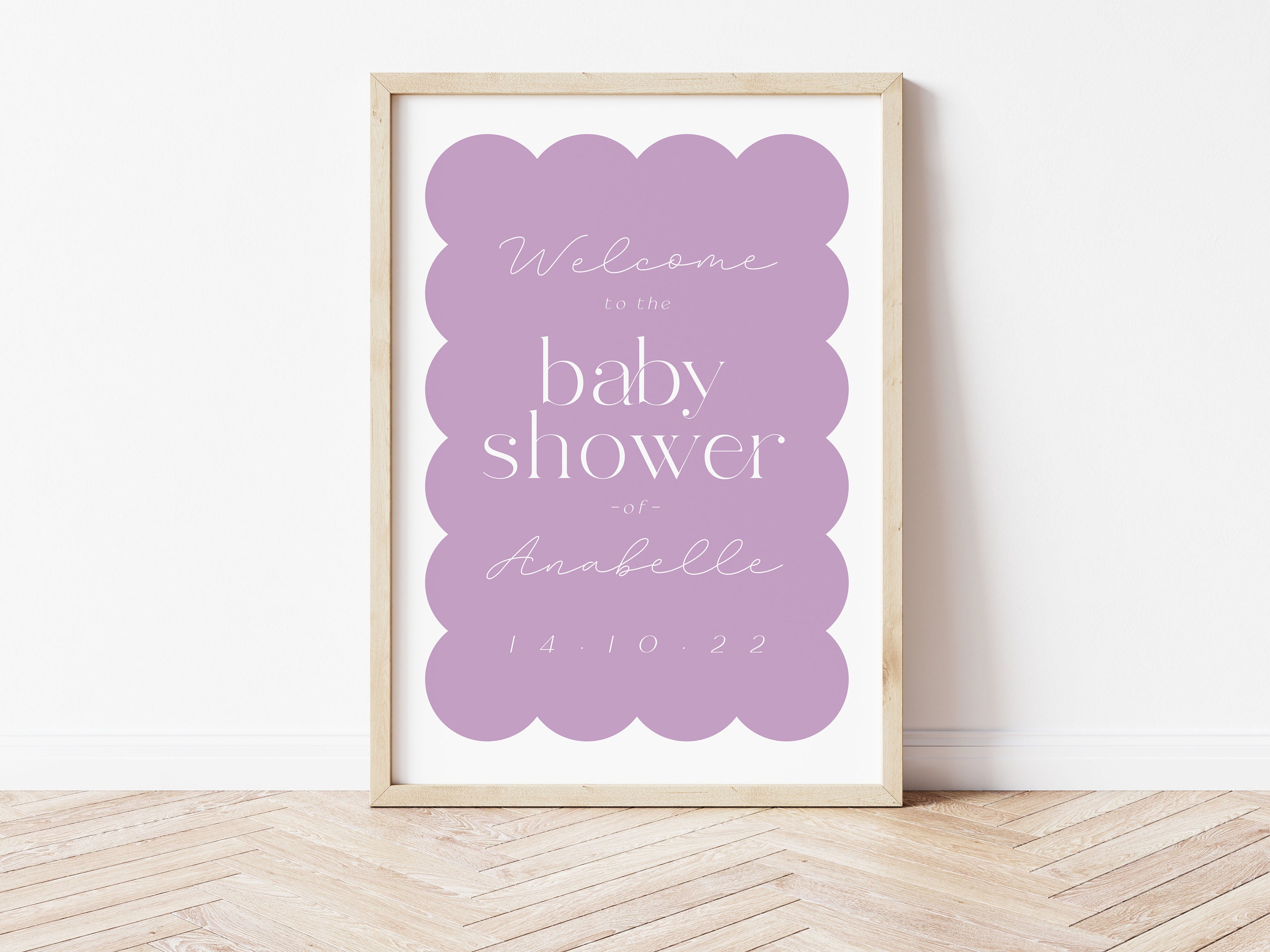 Baby Shower Purple Border