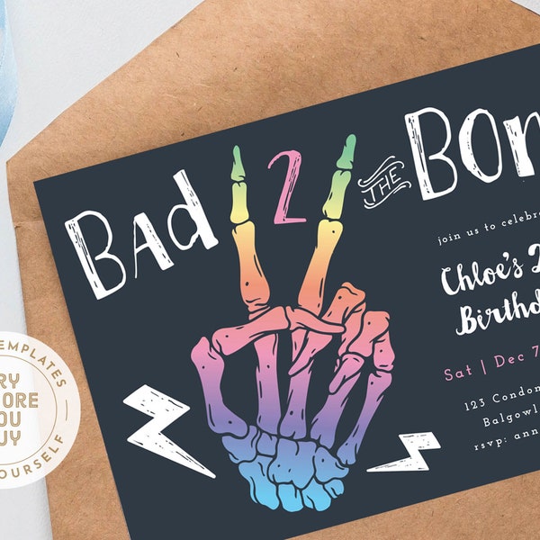 Bad Two the Bone Party Supplies - Etsy