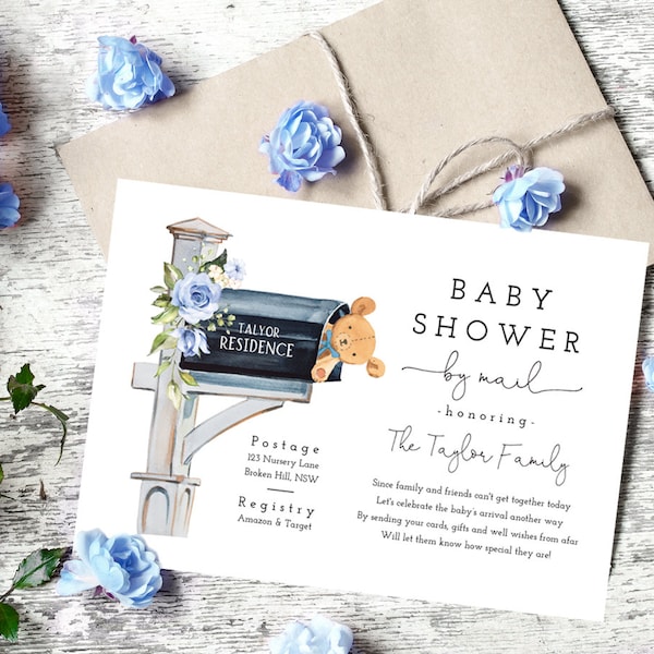 Long Distance Baby Shower Invitations Girl - Etsy