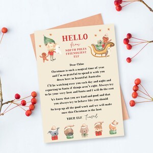 Editable Elf Santa Letter | Return Christmas Elf Letter From North Pole ...
